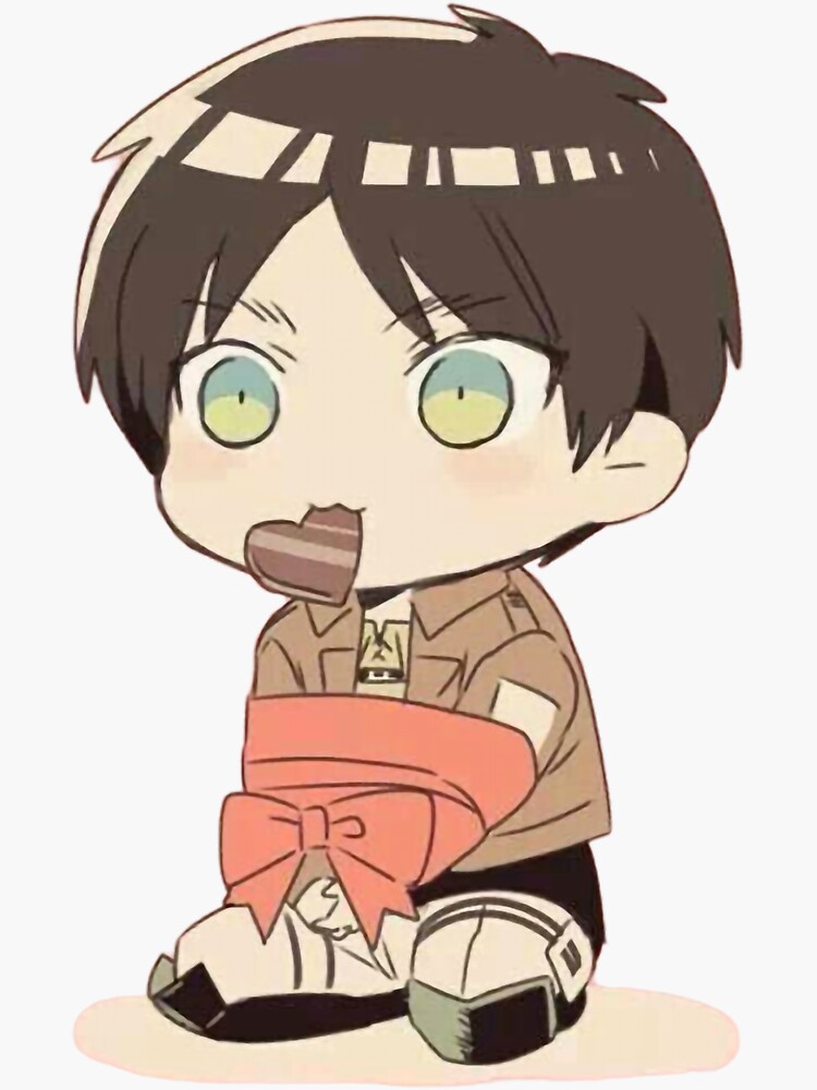 "Eren Yeager Chibi AOT Cute" Sticker for Sale by KimberlyWeeb | Redbubble