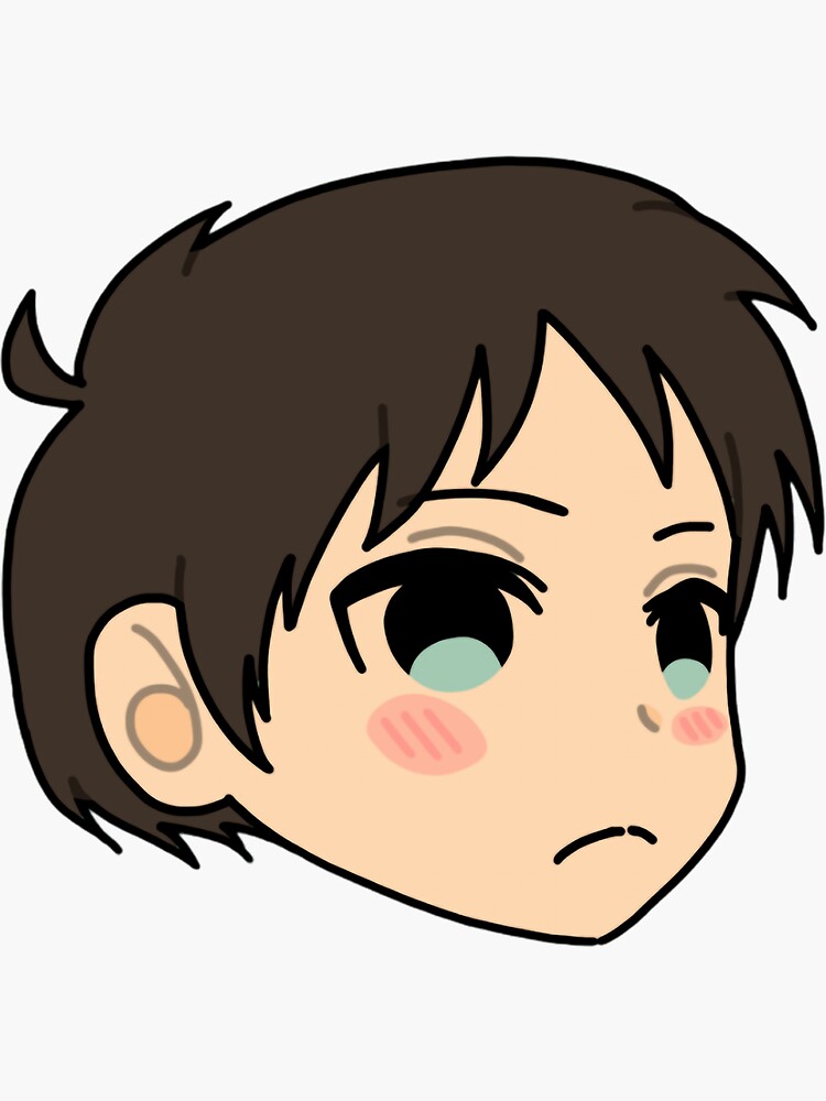 "Eren Yeager Chibi AOT Kawaii" Sticker for Sale by KimberlyWeeb | Redbubble
