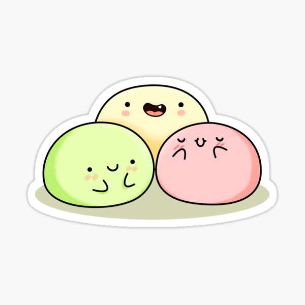 Kawaii Mochi Trio Sticker For Sale By Kawaiilife Redbubble