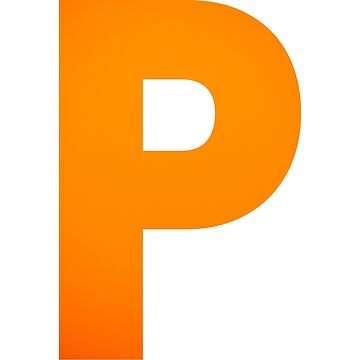 "Letter P, Nice Orange, Letter P" Sticker for Sale by starfishstuff ...