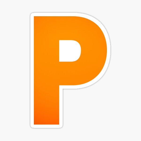 "Letter P, Nice Orange, Letter P" Sticker for Sale by starfishstuff ...