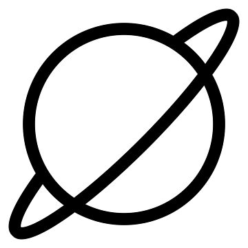 Planets Outlines Black Line