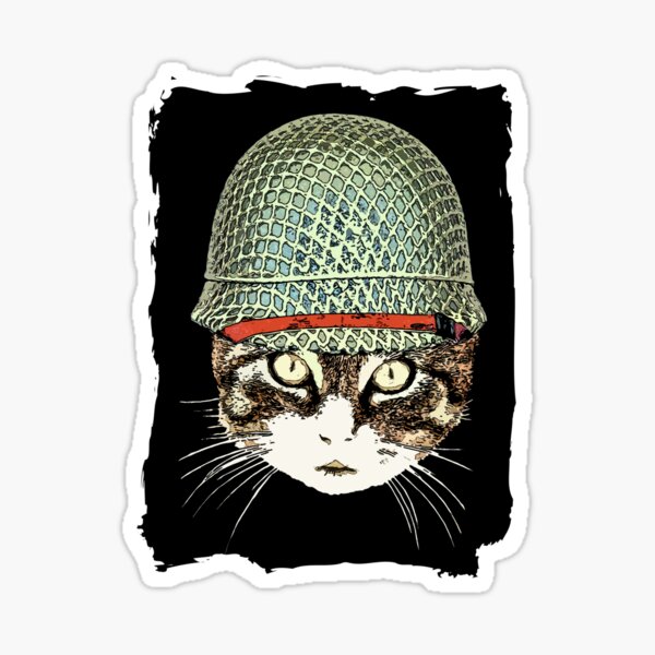 "Soldier kitten" Sticker by oryan80 | Redbubble