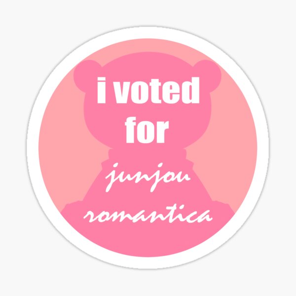 "I VOTED FOR JUNJOU ROMANTICA - YAOI ELECTION 2022" Sticker for Sale by ...