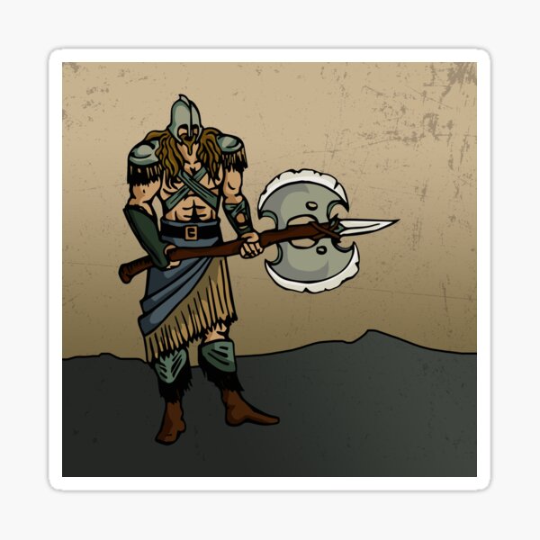 "Barbarian character" Sticker for Sale by BeccaDoodles | Redbubble