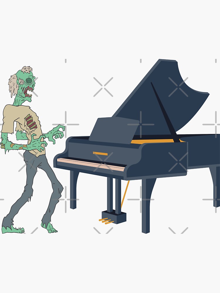 "Piano Player As A Zombie For Funny Halloween Piano Teacher And Scary ...