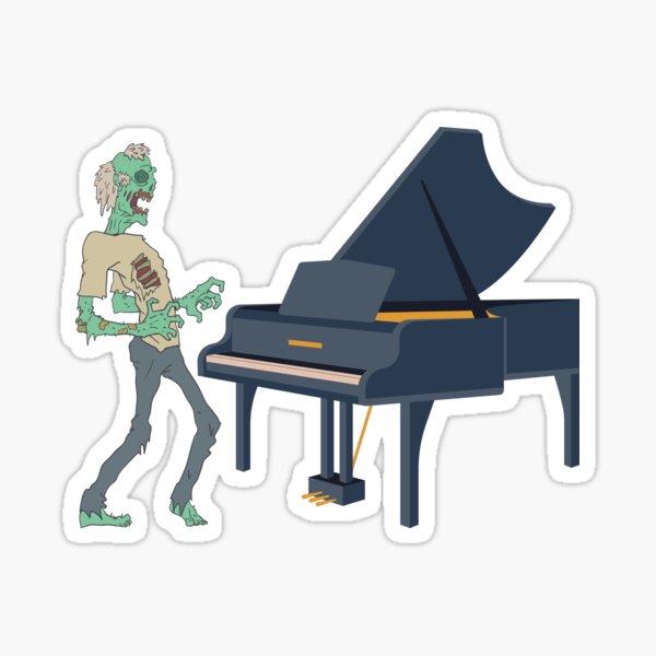 "Piano Player As A Zombie For Funny Halloween Piano Teacher And Scary ...