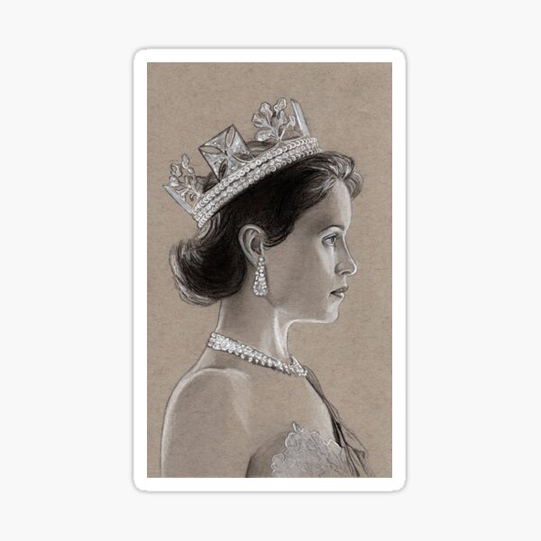 "the queen power" Sticker for Sale by princess-bubble | Redbubble