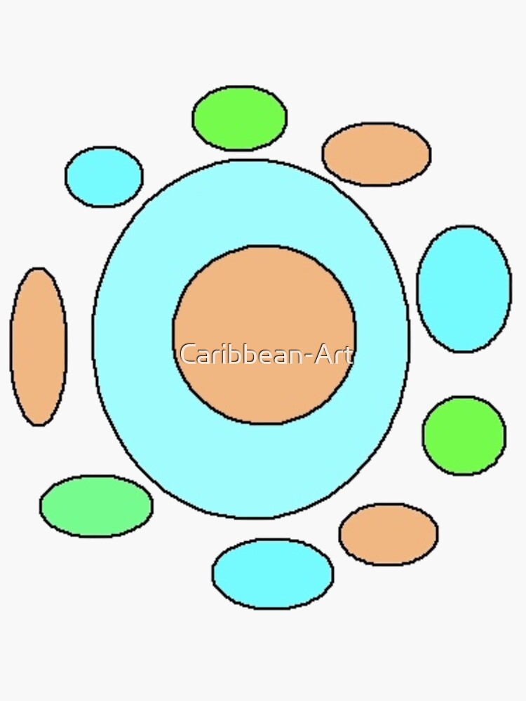 "Circles Design / Orange, Blue And Green Circles" Sticker for Sale by ...