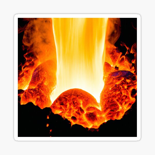 "Molten Hot Magma" Sticker for Sale by Art-us | Redbubble