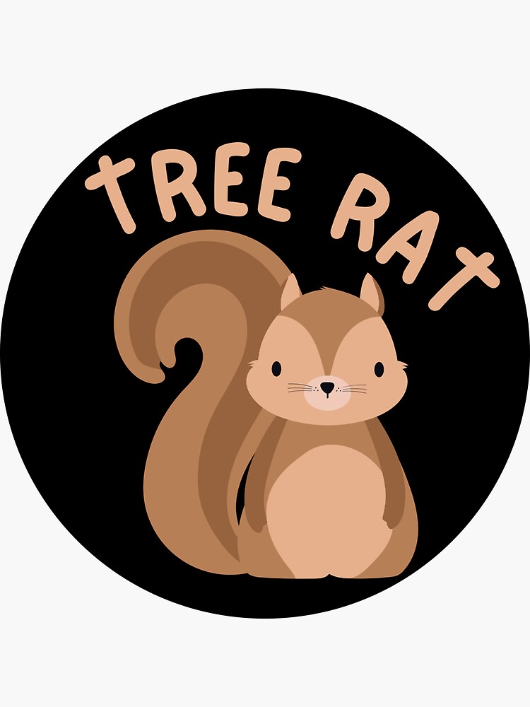 "Tree rat" Sticker for Sale by EvergreenWhimsy | Redbubble