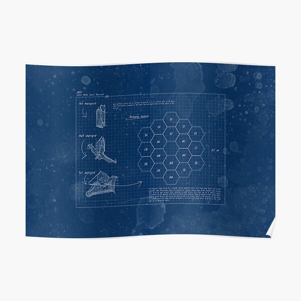 "James Webb Space Telescope (JWST) Blueprint" Poster for Sale by ...
