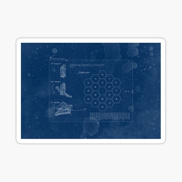 "James Webb Space Telescope (JWST) Blueprint" Sticker for Sale by ...