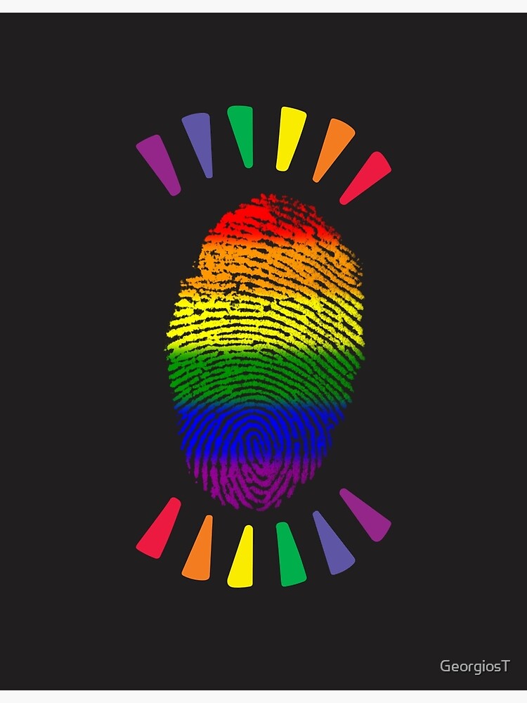"Lgbt Finger Print" Poster for Sale by GeorgiosT | Redbubble