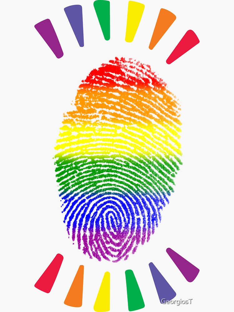 "Lgbt Finger Print" Sticker for Sale by GeorgiosT | Redbubble