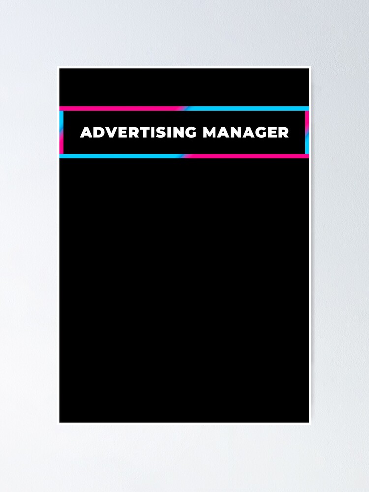 "Advertising Manager retro gradient frame" Poster for Sale by SVPOD ...