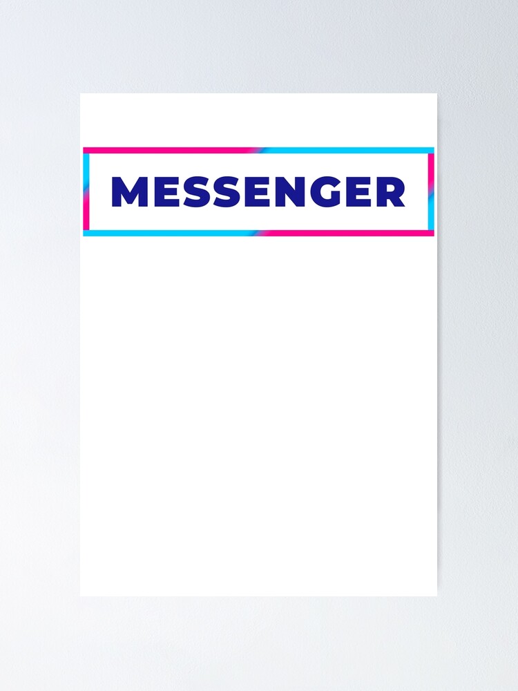 "Messenger retro colorful frame" Poster for Sale by SVPOD | Redbubble