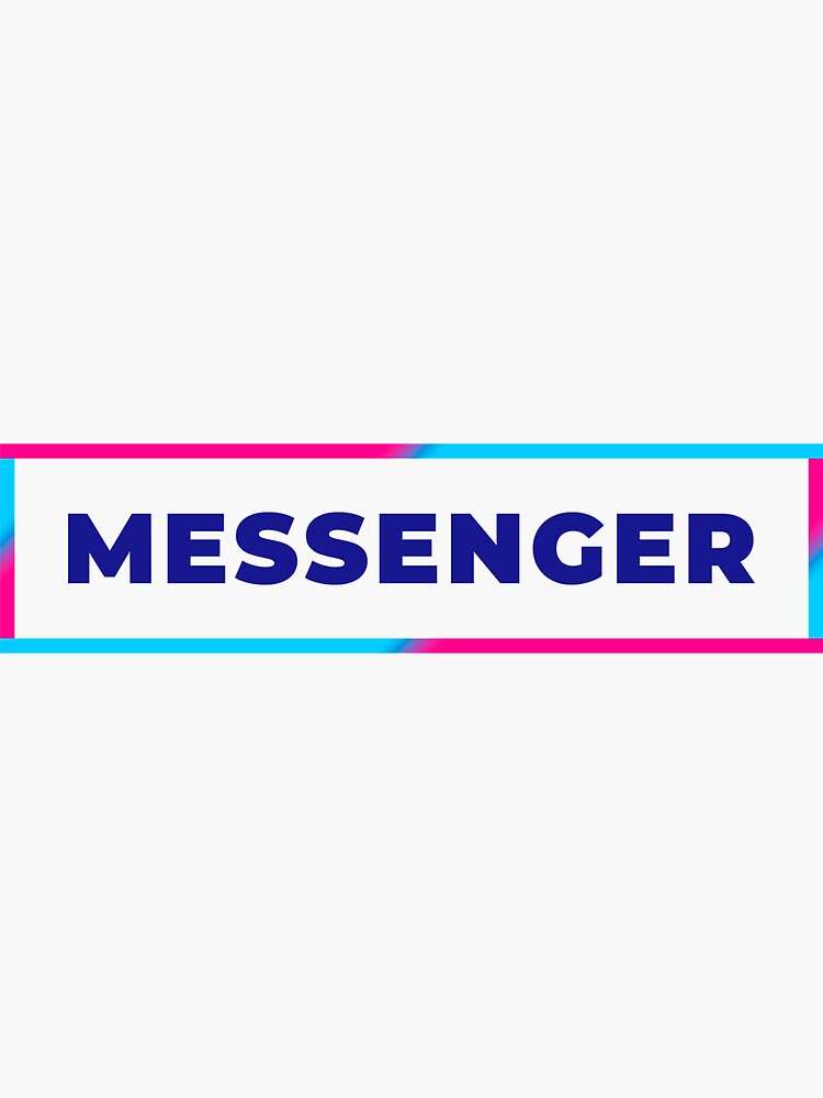 "Messenger retro colorful frame" Sticker for Sale by SVPOD | Redbubble