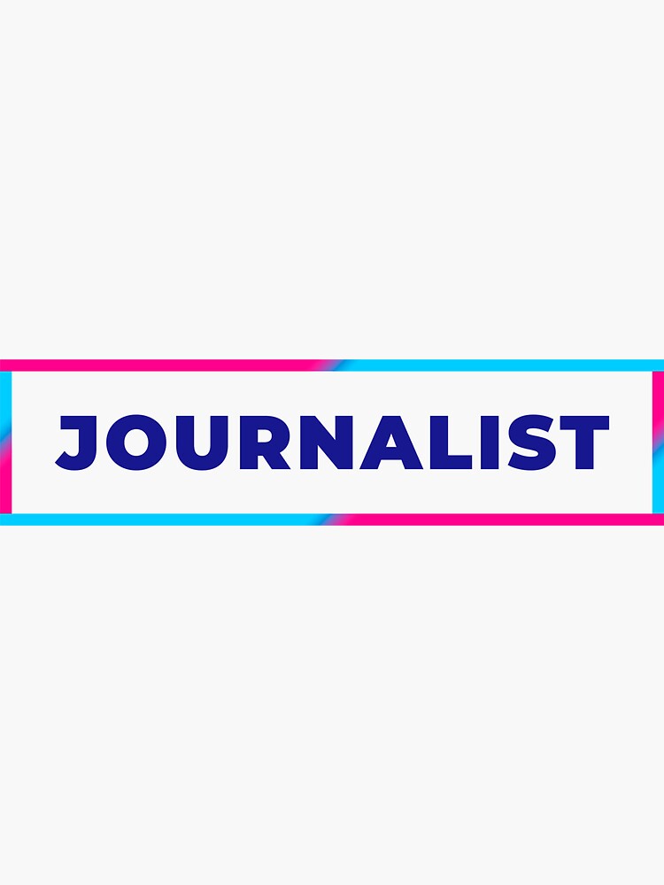 "Journalist retro colorful frame" Sticker for Sale by SVPOD | Redbubble