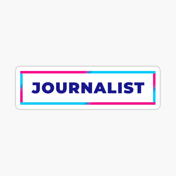 "Journalist retro colorful frame" Sticker for Sale by SVPOD | Redbubble