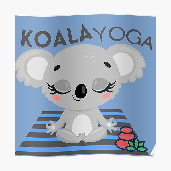Póster «Baby Koala Easy Yoga Bliss Design para amantes de los animales ...