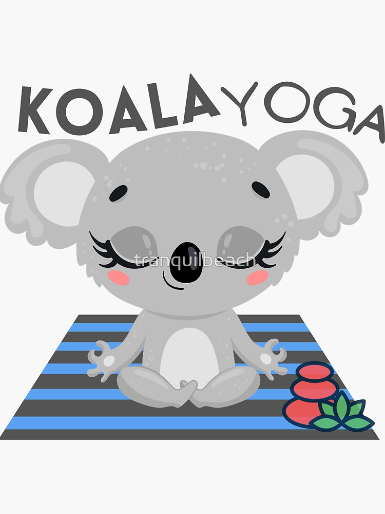 Pegatina «Baby Koala Easy Yoga Bliss Design para amantes de los ...