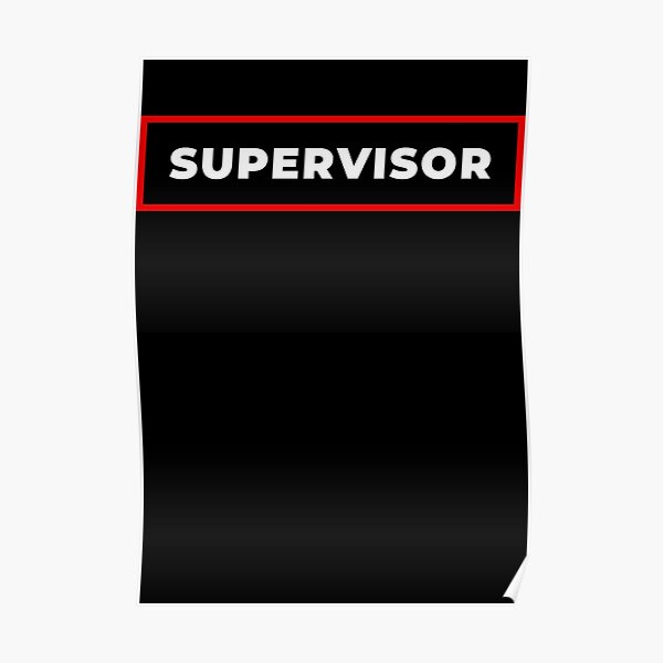"Supervisor red frame" Poster for Sale by SVPOD | Redbubble