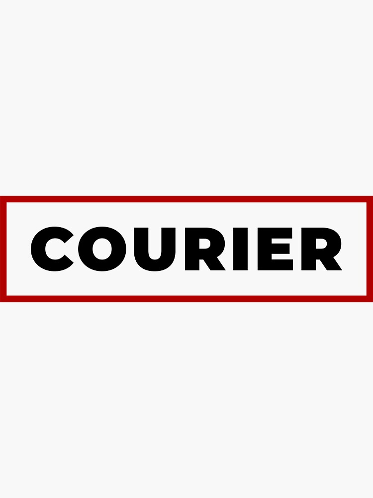 "Courier with red frame" Sticker for Sale by SVPOD | Redbubble