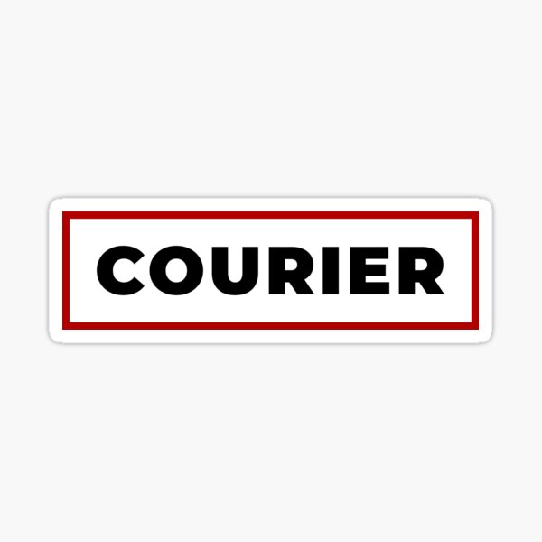 "Courier with red frame" Sticker for Sale by SVPOD | Redbubble