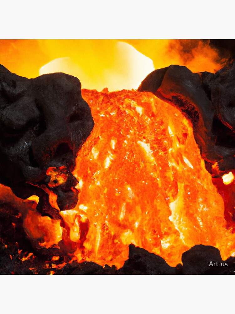 "lava fall, epic fantasy" Sticker for Sale by Art-us | Redbubble