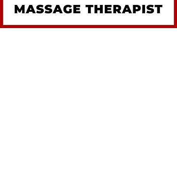 "Massage Therapist with red frame" Sticker for Sale by SVPOD | Redbubble