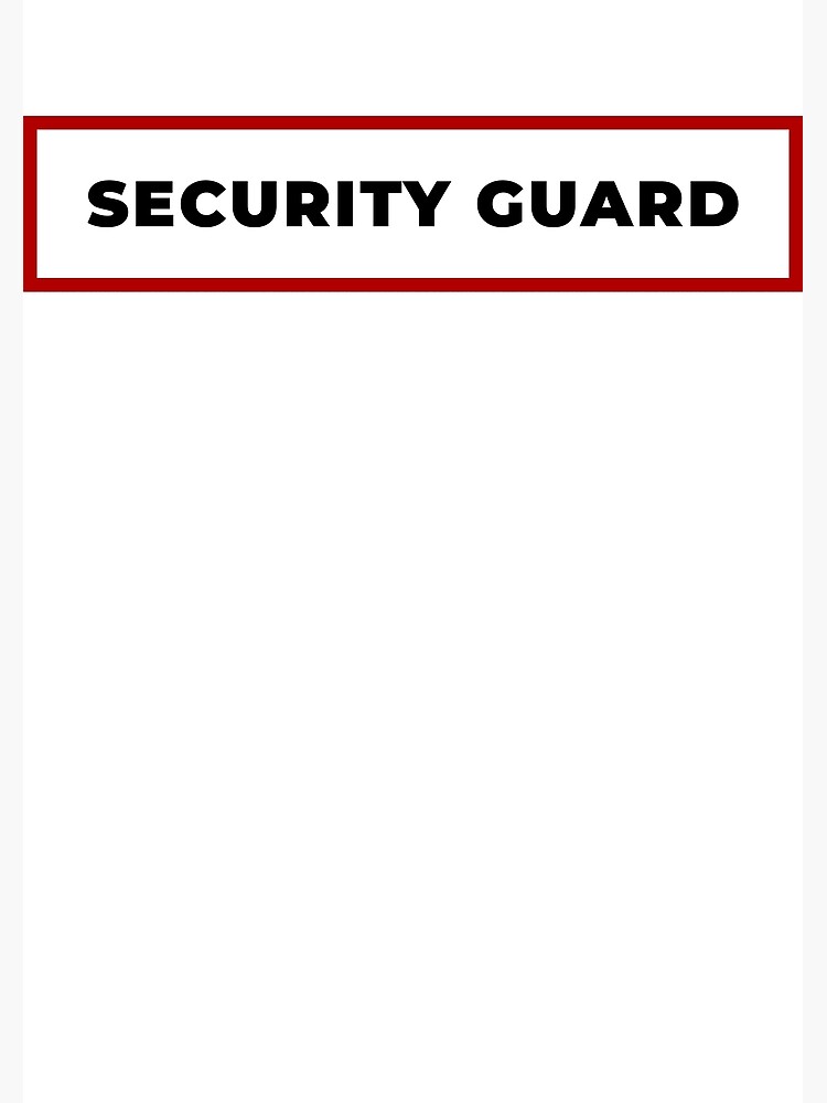 "Security guard with red frame" Poster for Sale by SVPOD | Redbubble