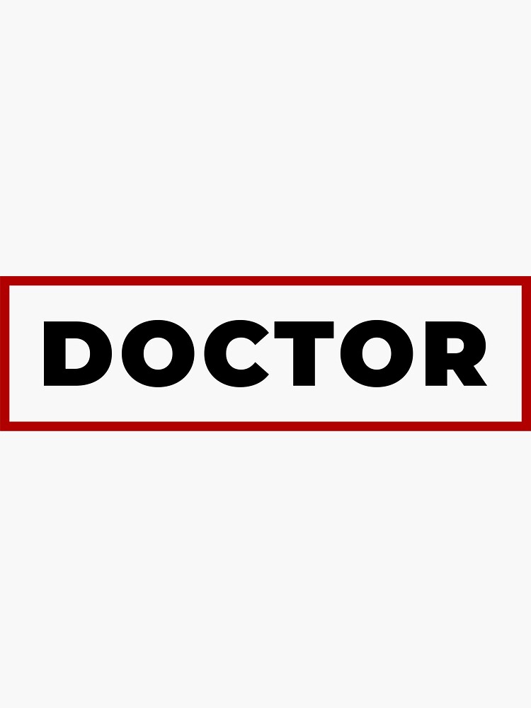 "Doctor with red frame" Sticker for Sale by SVPOD | Redbubble