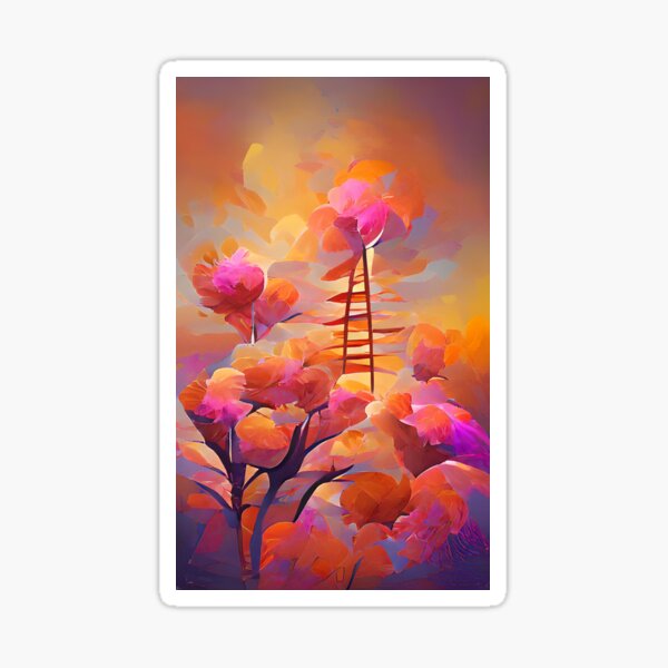 "Flower tree" Sticker for Sale by Yoosa | Redbubble