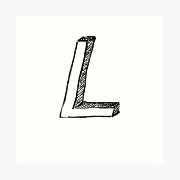Doodle Letter L Wall Art | Redbubble
