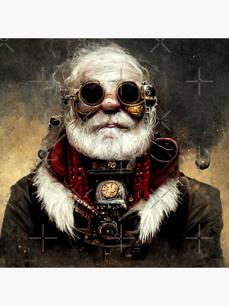"Steam Punk Santa" Sticker for Sale by mw1designsart | Redbubble