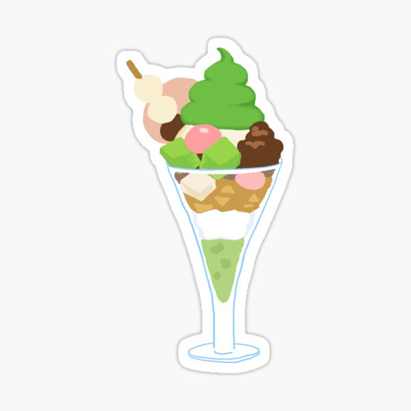 "Matcha Parfait" Sticker for Sale by BitnaraArt | Redbubble