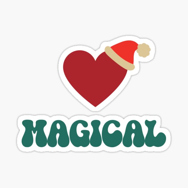 "Magical Christmas Heart" Sticker for Sale by PawAesthetic | Redbubble