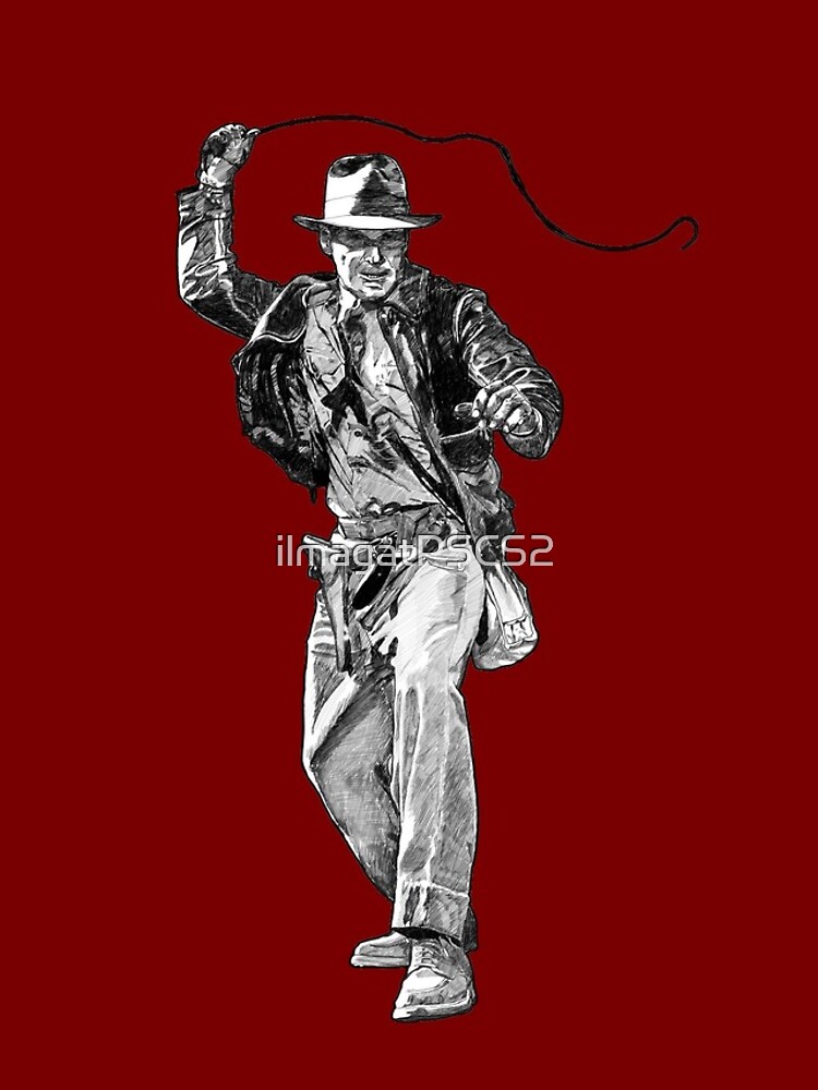 "Indiana Jones Hand-drawing" iPhone Case by ilmagatPSCS2 | Redbubble