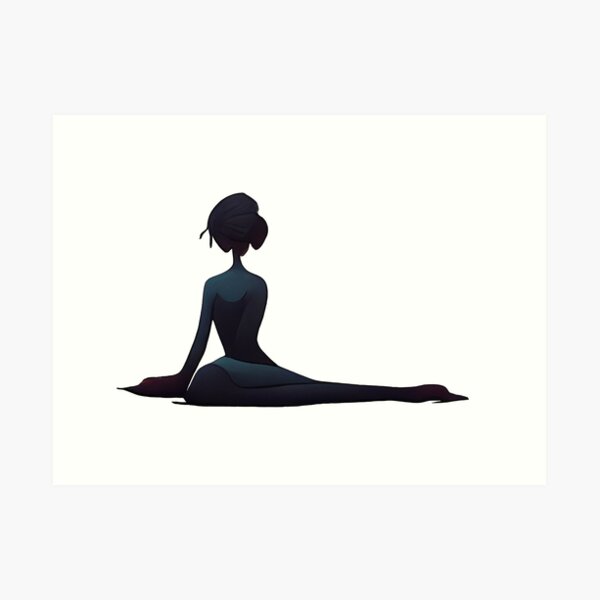 "Abstract Art of Yoga pose - Created by Artificial Intelligence" Art ...