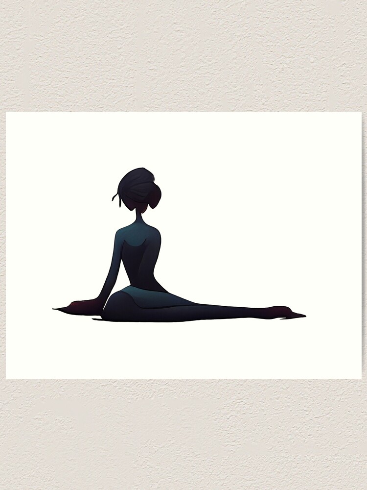 "Abstract Art of Yoga pose - Created by Artificial Intelligence" Art ...