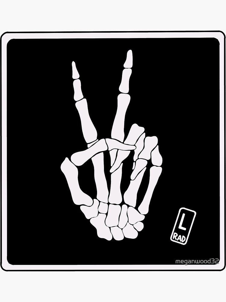 "X ray Peace Sign" Sticker for Sale by meganwood32 | Redbubble