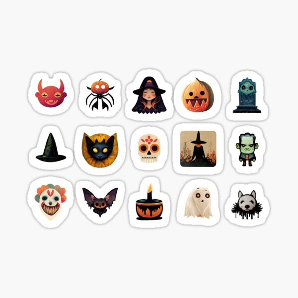 "Cute ultimate Halloween pack - 15 original high detailed scary designs ...