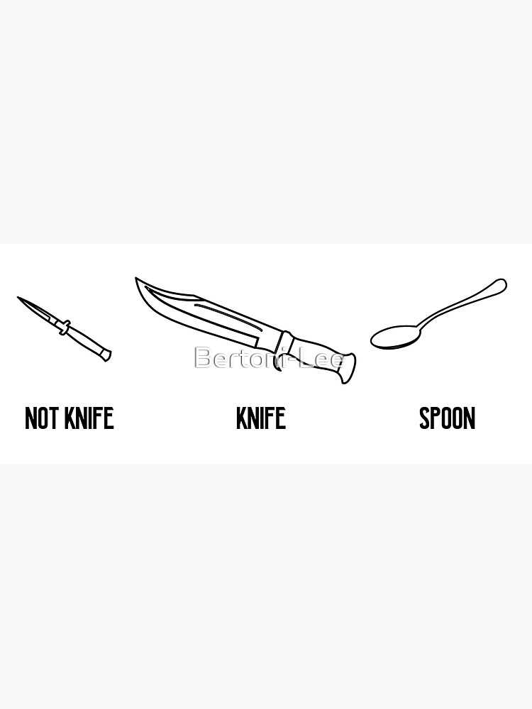 "That's not a knife" Sticker by Bertoni-Lee | Redbubble