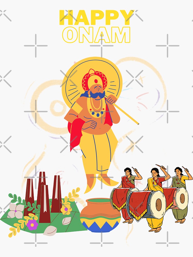 "onam kerala" Sticker for Sale by bestdresspoint | Redbubble