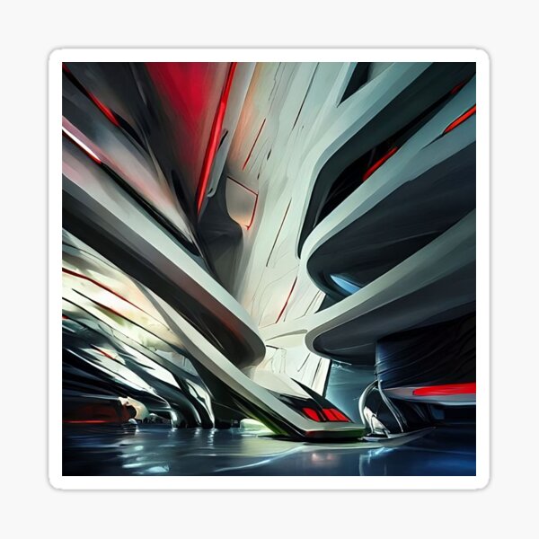 "Abstract painting, Parametric Architecture" Sticker for Sale by ...