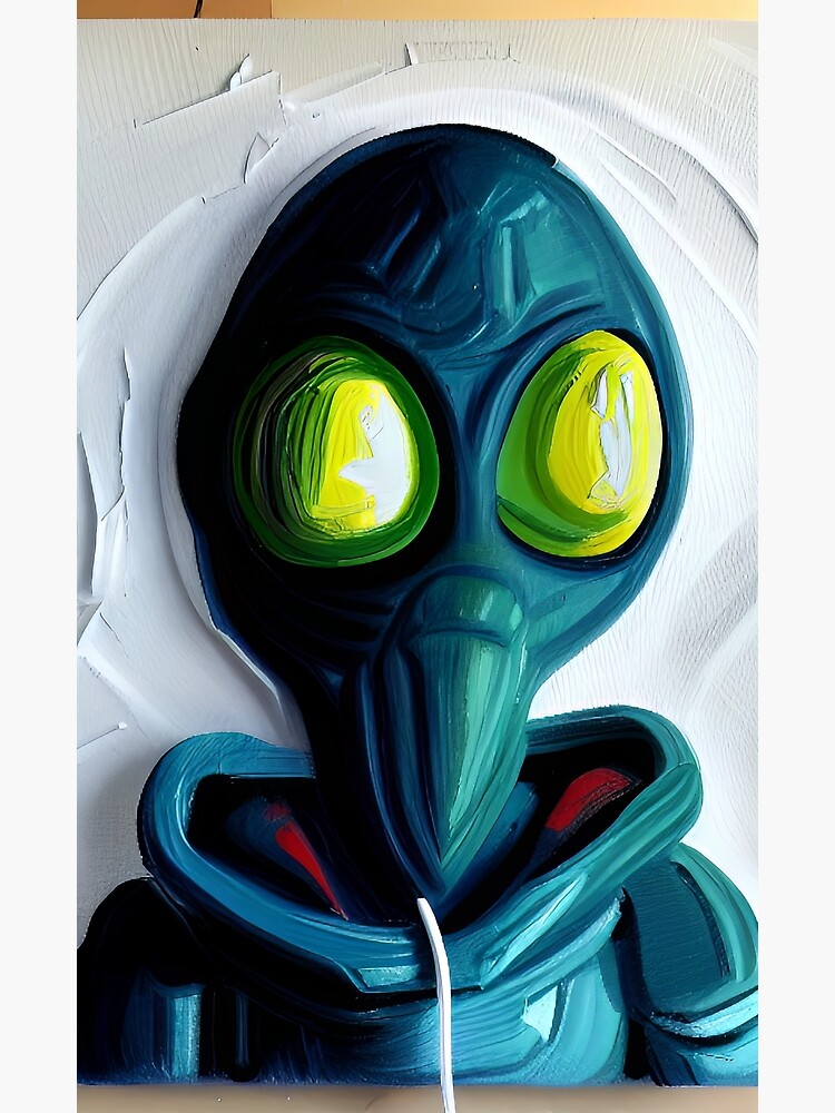 "Alien in a hoodie" Art Print for Sale by mistadj | Redbubble