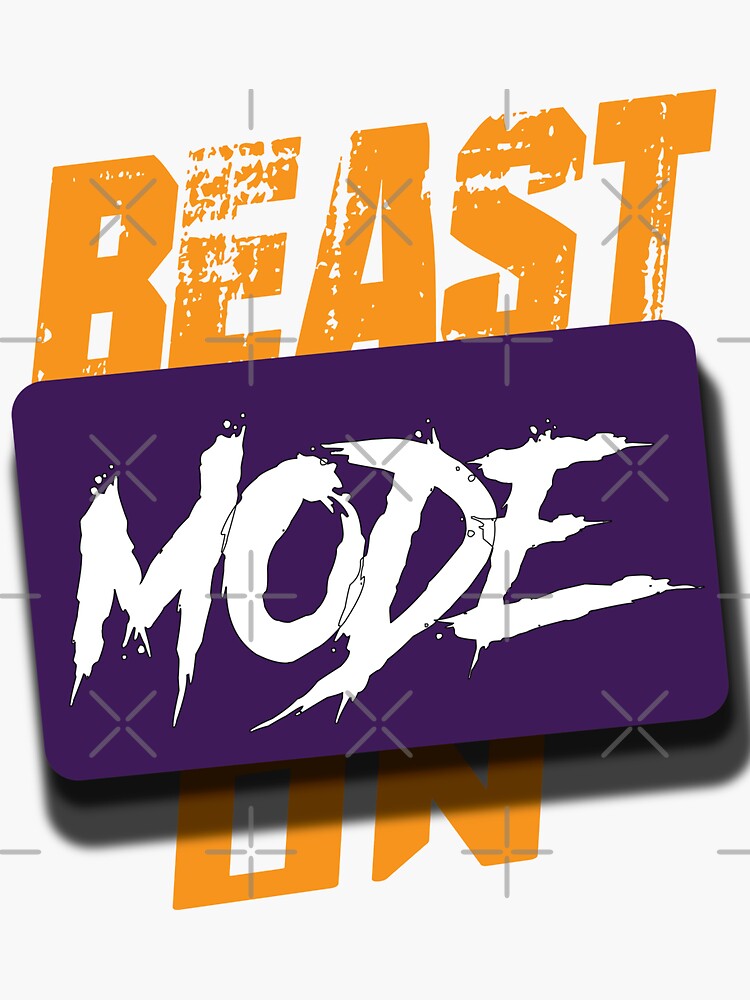 "Beast mode on" Sticker for Sale by sobignite | Redbubble