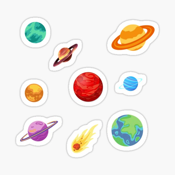 "PLANETS STICKER PACK" Sticker for Sale by DAKSs | Redbubble