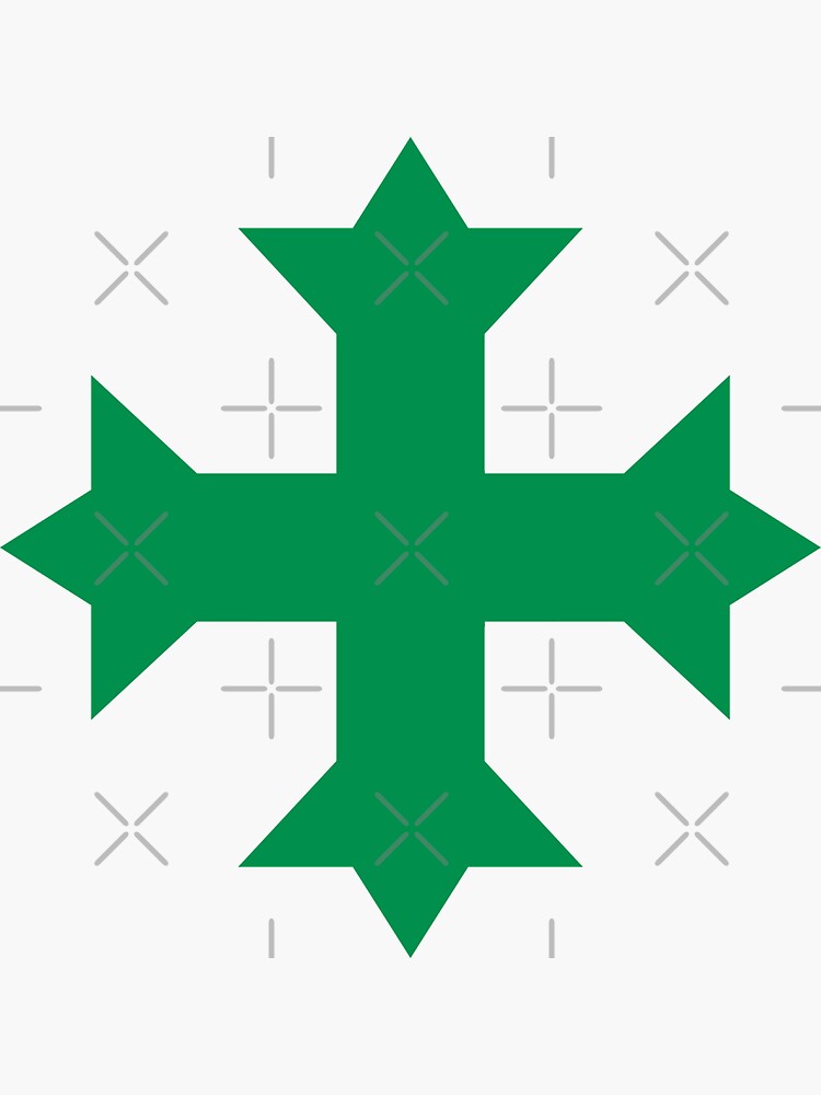 "Coptic cross (green)" Sticker for Sale by PabloDeChenez | Redbubble